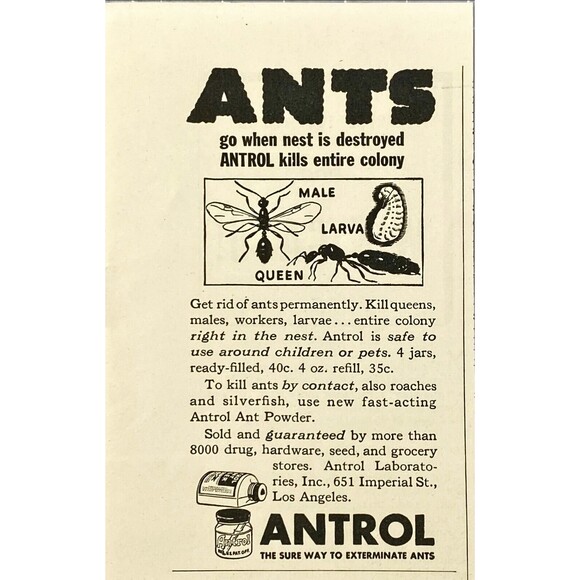 ANTROL | Art | Antrol Ants Go When Nest Is Destroyed Kills Entire ...